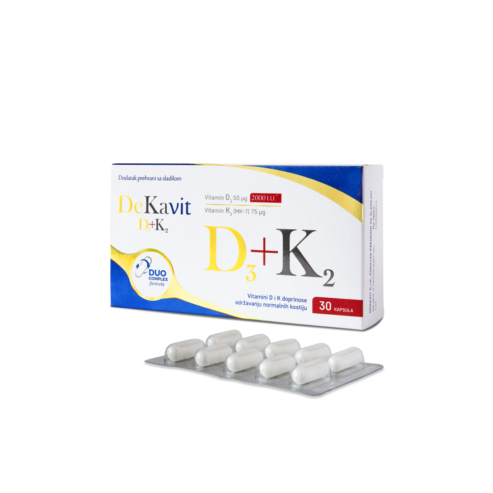 DEKAVIT VITAMIN D3+K2 30 KAPSULA – Ljekarna Ljubic – BiH – WEB shop