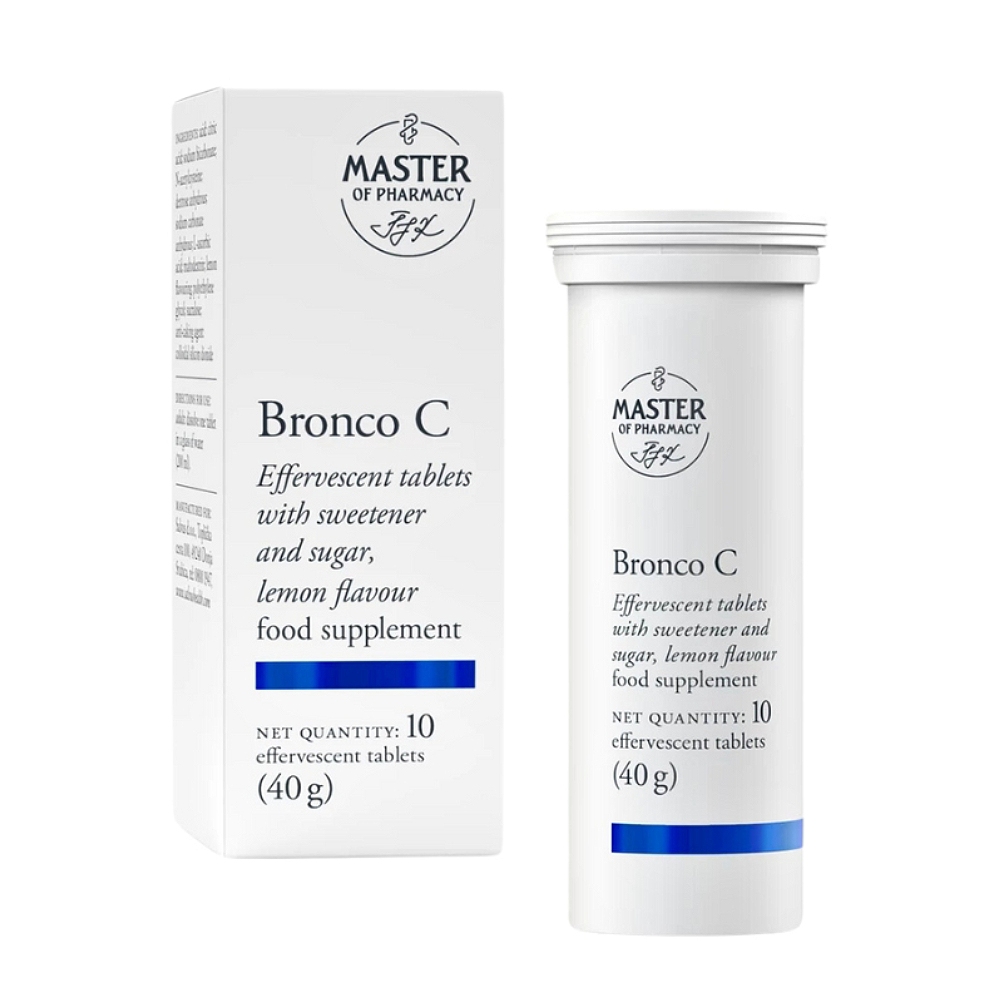 MASTER OF PHARMACY BRONHO C ŠUMEĆE TABLETE KOD KAŠLJA I PREHLADE A 10 ...