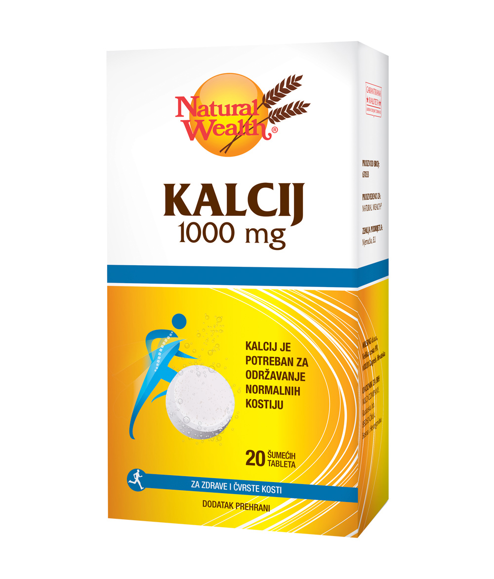 NATURAL WEALTH KALCIJ 1000MG 20 ŠUMEĆIH TABLETA – Ljekarna Ljubic – BiH ...