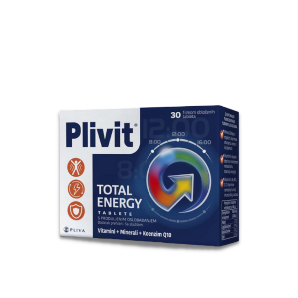 PLIVIT TOTAL ENERGY TABLETE VITAMIN+MINERALI A30 – Ljekarna Ljubic ...