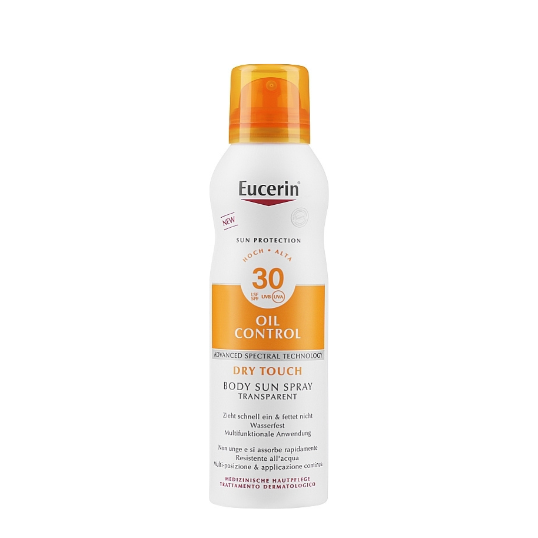 EUCERIN SUN OIL CONROL DRY TOUCH SPF30+ NEMASNI SUHI SPREJ ZA ZAŠTITU ...
