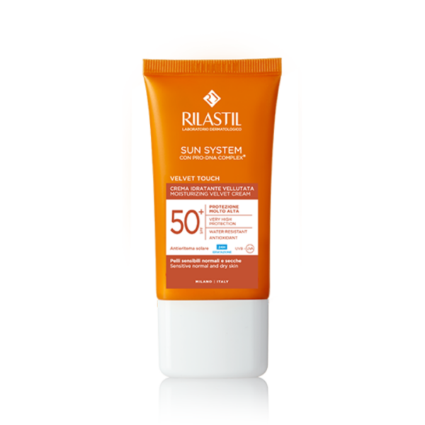 RILASTIL SUN SYSTEM VELVET TOUCH FACE SPF50+ BARŠUNASTA HIDRATANTNA ...