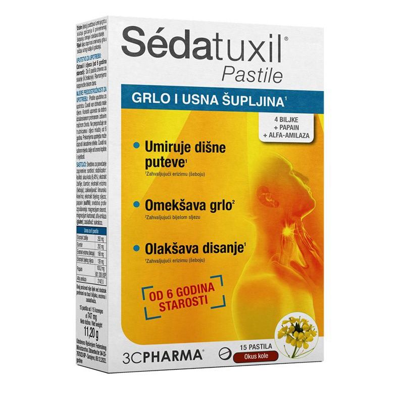 SEDATUXIL PASTILE KOD GRLOBOLJE A15 – Ljekarna Ljubic – BiH – WEB shop