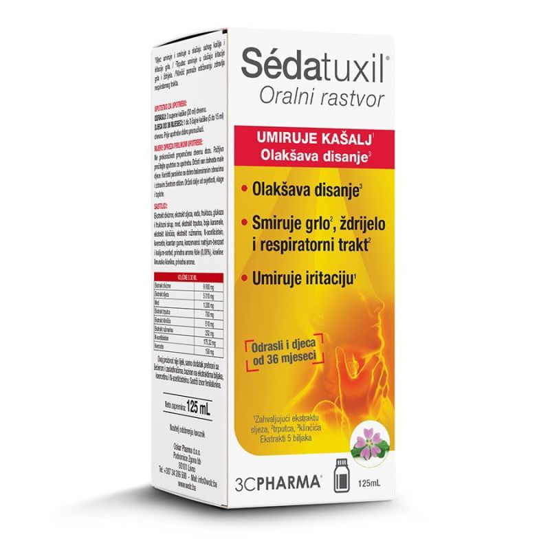 SEDATUXIL SIRUP KOD SUHOG,PRODUKTIVNOG I ALERGIJSKOG KAŠLJA 125ML ...
