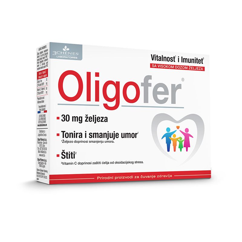 OLIGOFER DODATAK ŽELJEZO+VITAMIN C 30 TABLETA – Ljekarna Ljubic – BiH ...