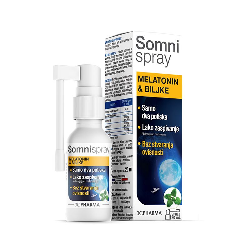 SOMNI SPREJ MELATONIN&BILJKE ZA LAKŠI SAN 20ML – Ljekarna Ljubic – BiH ...