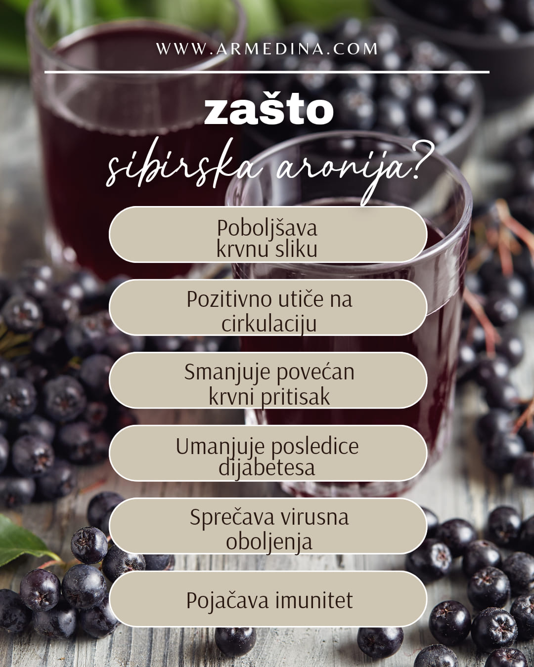 ARMEDINA SIBIRSKA ARONIJA 750ML – Ljekarna Ljubic – BiH – WEB shop