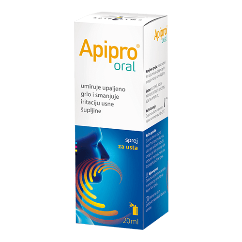 APIPHARMA APIPRO ORAL PROPOLIS SPREJ ZA GRLO I USNU ŠUPLJINU 20ML ...