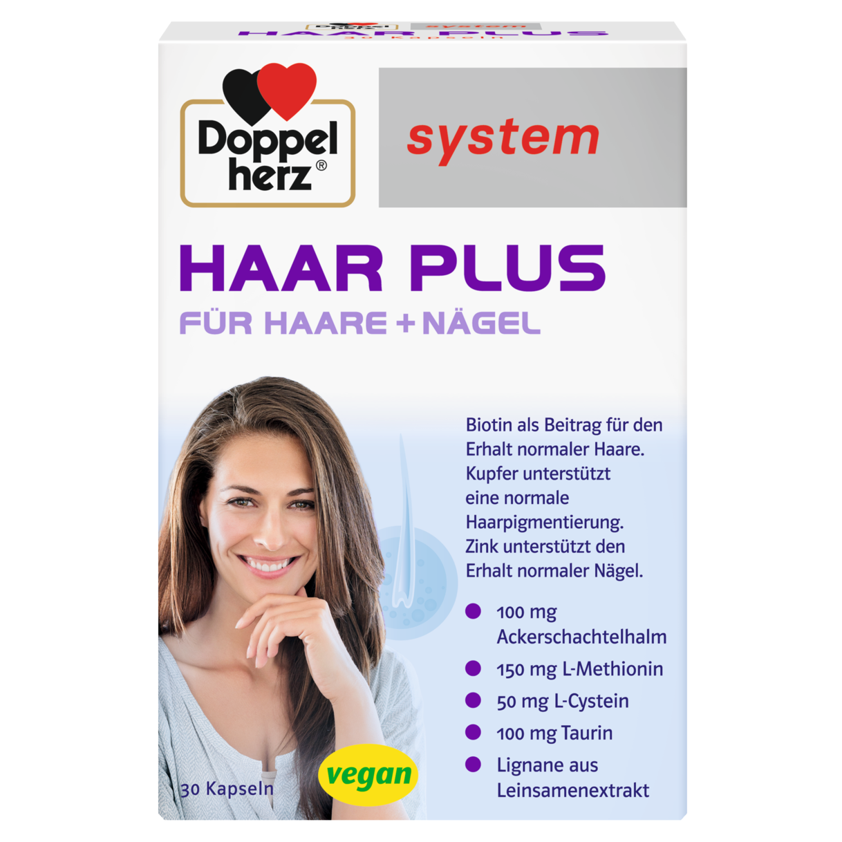 DOPPELHERZ SYSTEM HAIR PLUS DODATAK ZA KOŽU I NOKTE 30 KAPSULA ...
