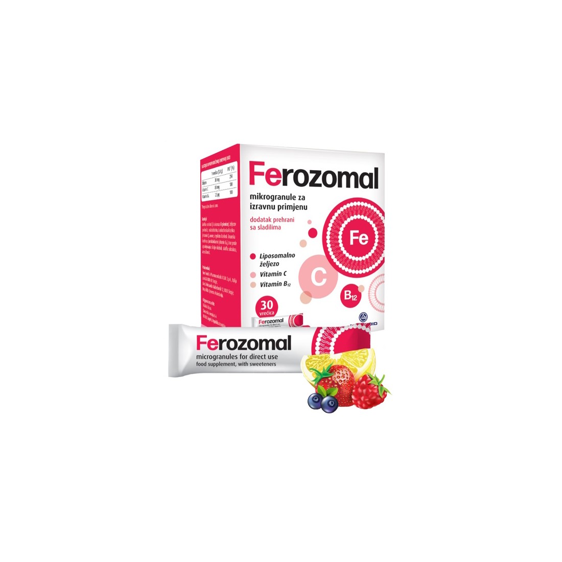 FEROZOMAL ŽELJEZO MIKROGRANULE 30 VREĆICA – Ljekarna Ljubic – BiH – WEB ...