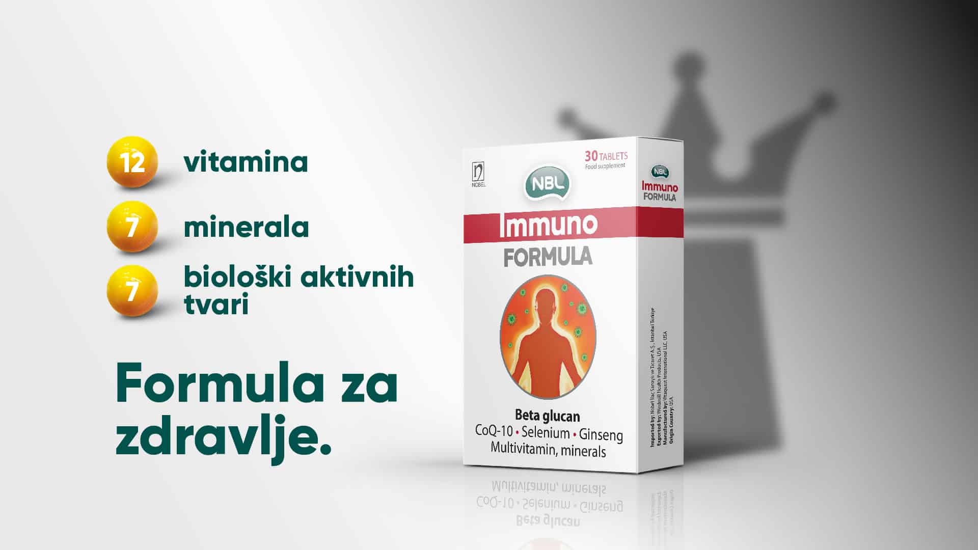 NBL IMMUNO FORMULA ZA JAČANJE IMUNITETA 30 TABLETA – Ljekarna Ljubic ...