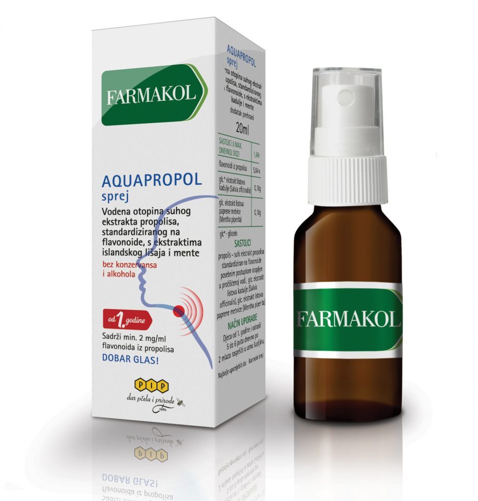 PIP FARMAKOL AQUAPROPOL SPREJ ZA GRLO I USNU ŠUPLJINU 2OML – Ljekarna ...