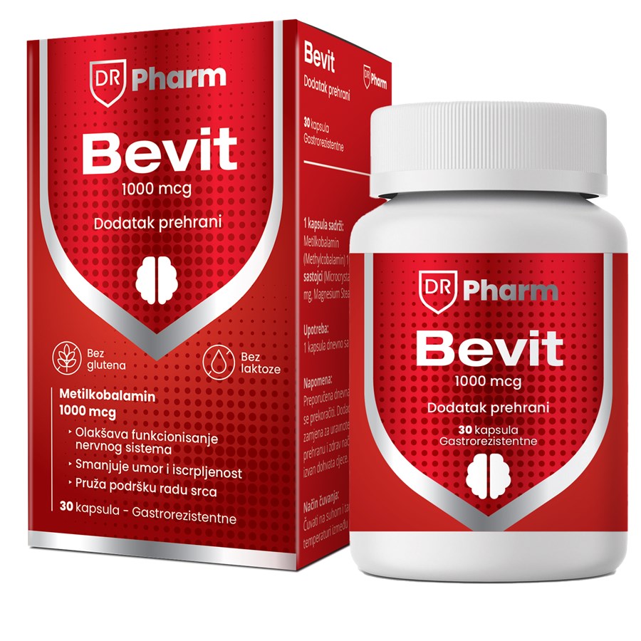 DR PHARM BEVIT 1000MCG VITAMIN B12 30 KAPSULA – Ljekarna Ljubic – BiH ...