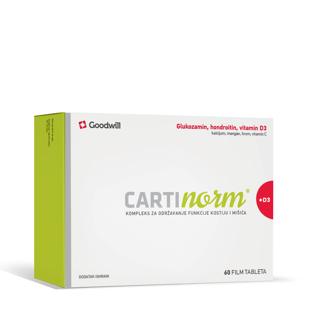 GOODWILL CARTINORM+D3 ZA ZDRAVLJE HRSKAVICE I ZGLOBOVA 60 TABLETA ...