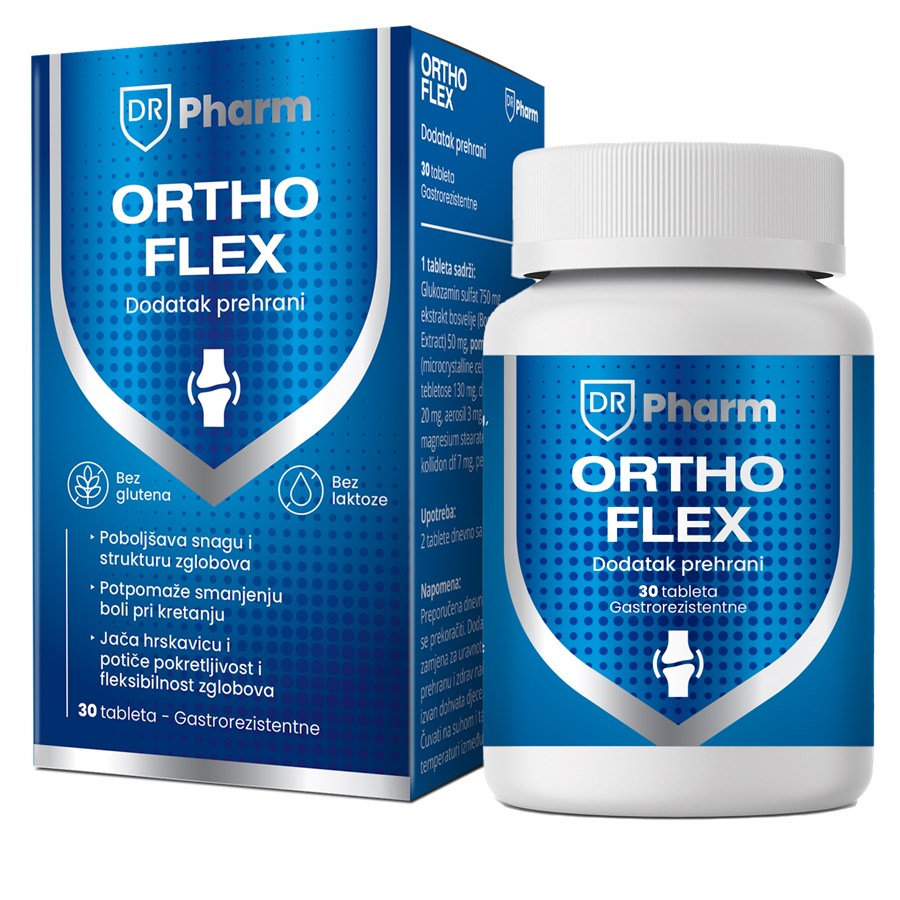 DR PHARM ORTHO FLEX DODATAK ZA ZDRAVLJE ZGLOBOVA 30 KAPSULA – Ljekarna Ljubic – BiH – WEB shop