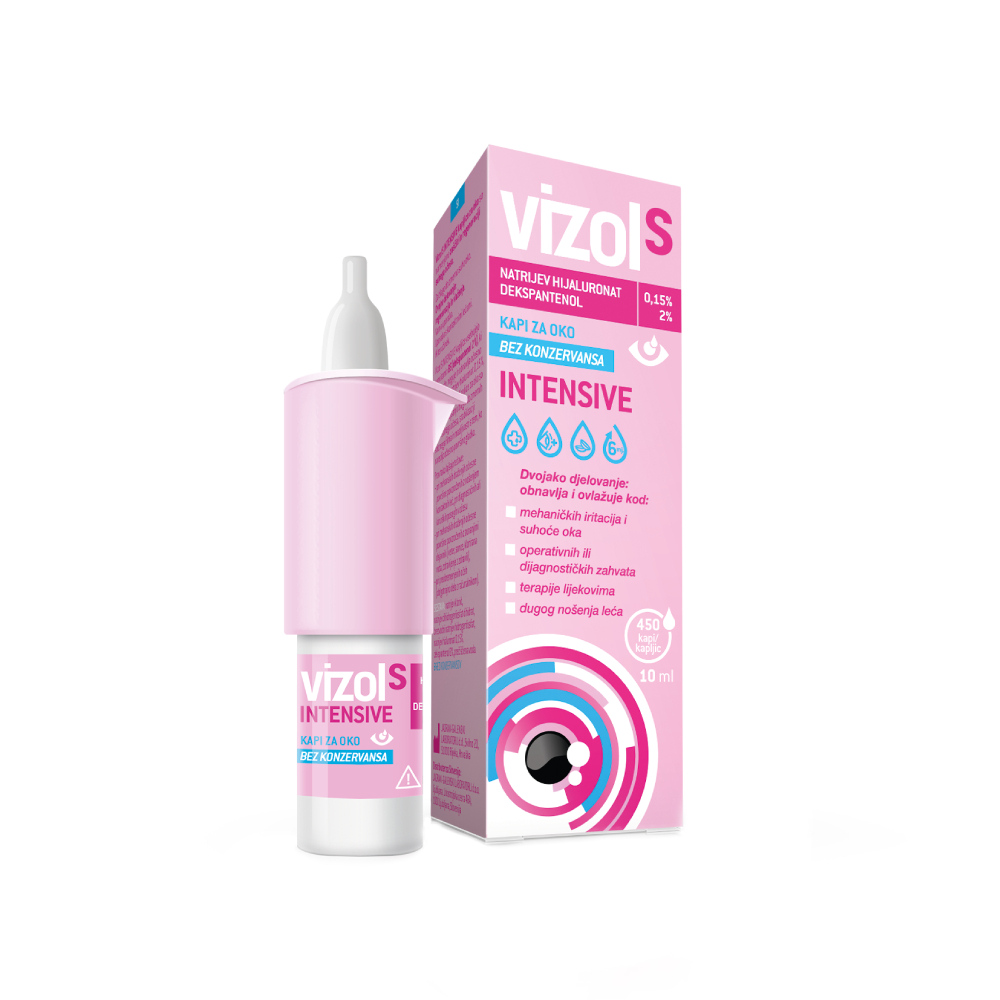 VIZOL S INTENZIVE VITAMINSKE KAPI ZA REGENERACIJU I VALŽENJE OKA 10ML ...