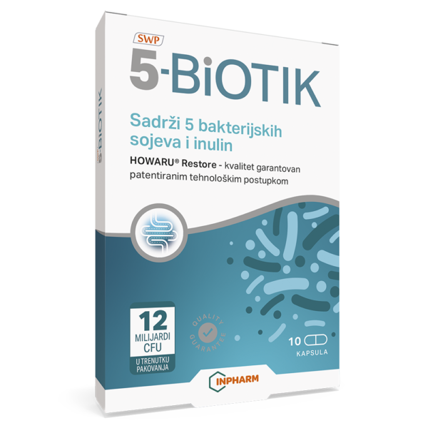 5-BIOTIK PROBIOTIK+PREBIOTIK ZA ODRŽAVANJE CRIJEVNE MIKROFLORE 10 ...