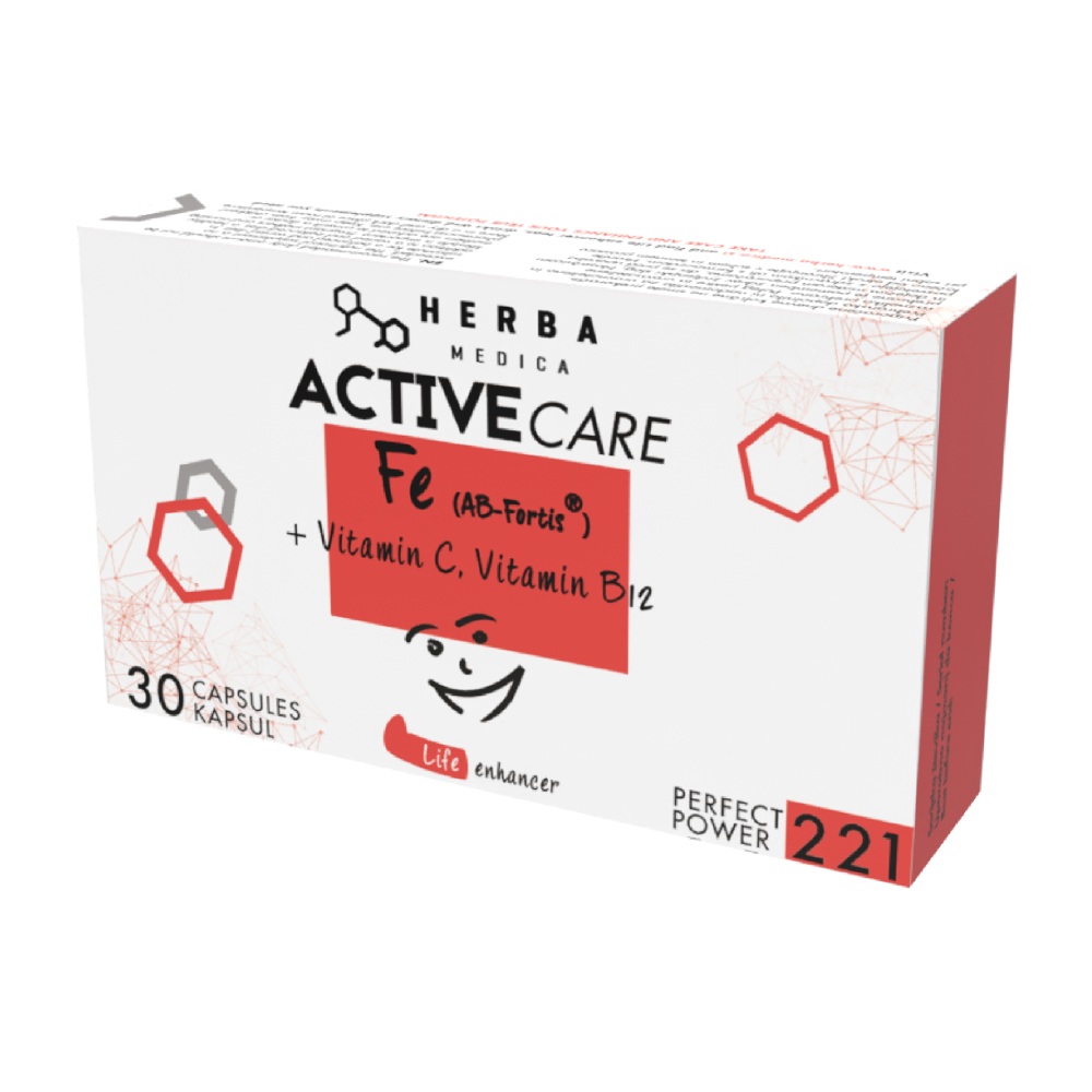 HERBA MEDICA 221 ACTIVE CARE FE AB-FORTIS+VITAMIN C+VITAMIN B12 ŽELJEZO ...
